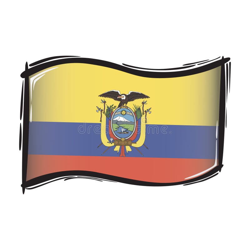 Ecuador Flag. Vector Illustration Decorative Design Stock Vector ...