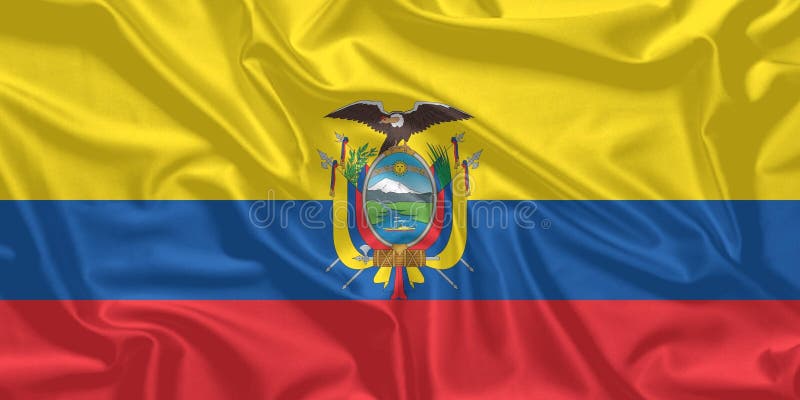Ecuador Flag Waving in the Wind Stock Illustration - Illustration of ...