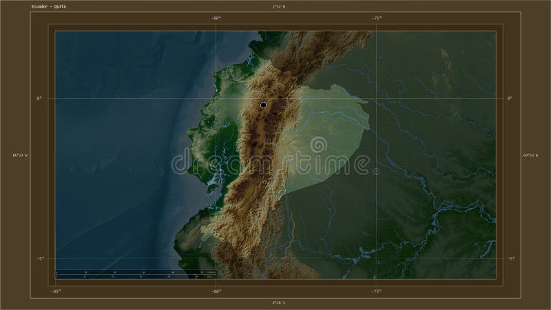 Ecuador Highlighted - Composition. Physical Stock Illustration ...