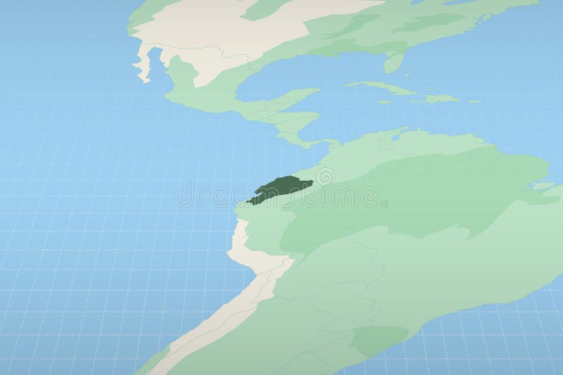 Ecuador Highlighted on a Detailed Map, Geographic Location of Ecuador ...