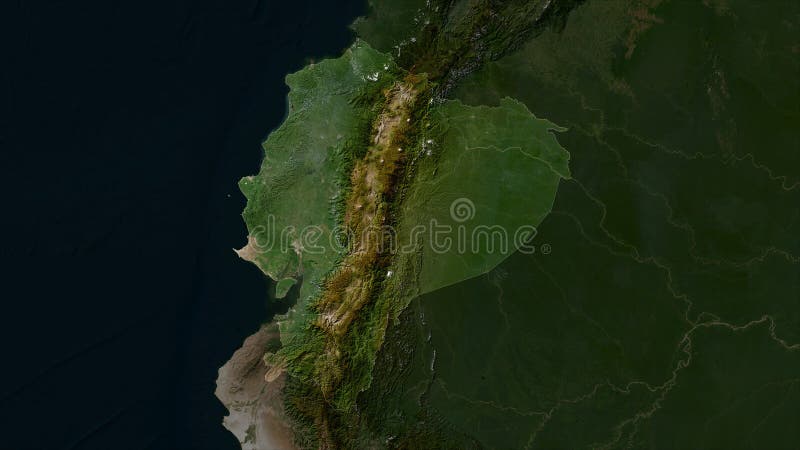 Ecuador Highlighted. Low-res Satellite Stock Illustration ...