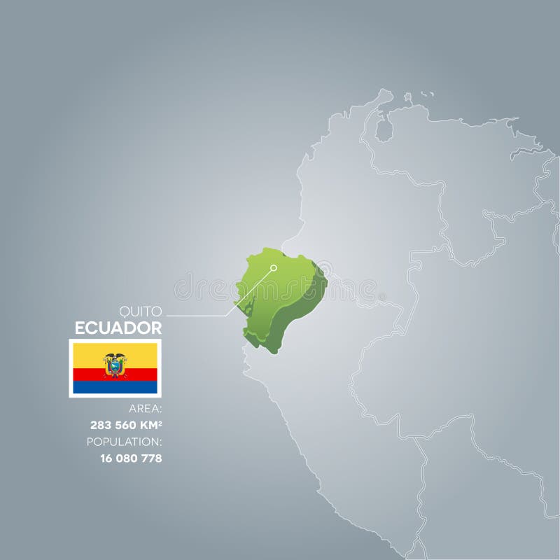 Ecuador information map. stock vector. Illustration of america - 100181055