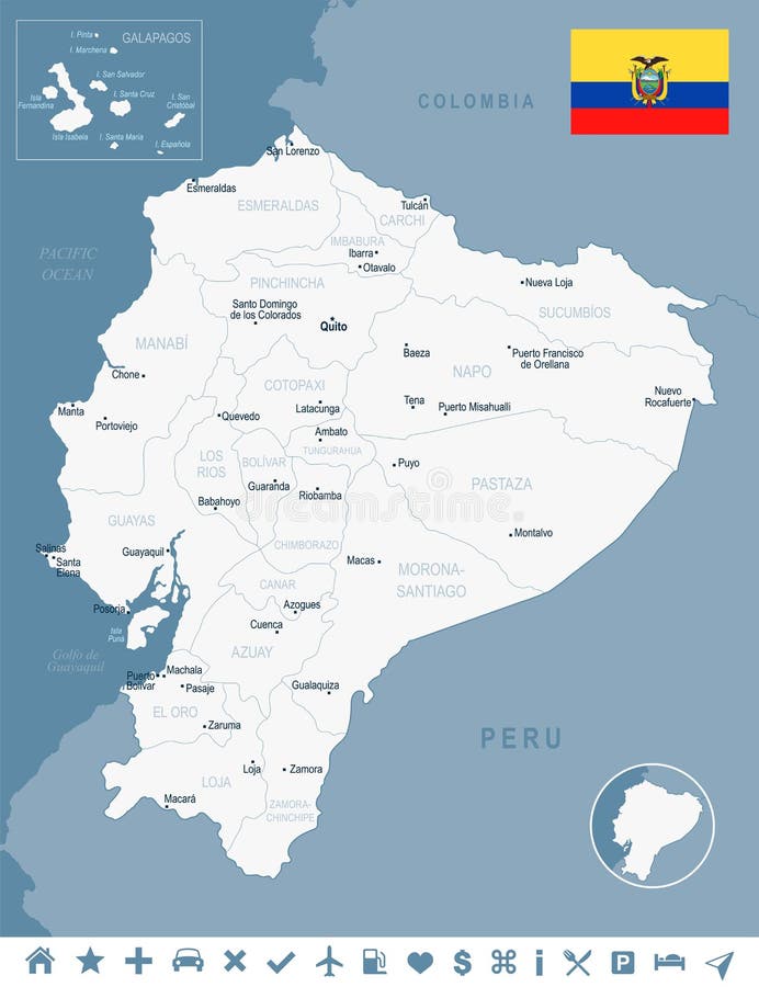 Ecuador Map Detailed Stock Illustrations – 743 Ecuador Map Detailed ...