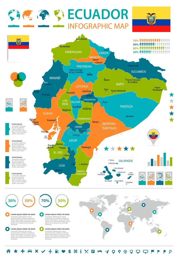 Ecuador - Mapa Y Bandera Infographic - Ejemplo Detallado Del Vector ... Ecuador - Mapa Y Bandera Infographic - Ejemplo Detallado Del Vector ...