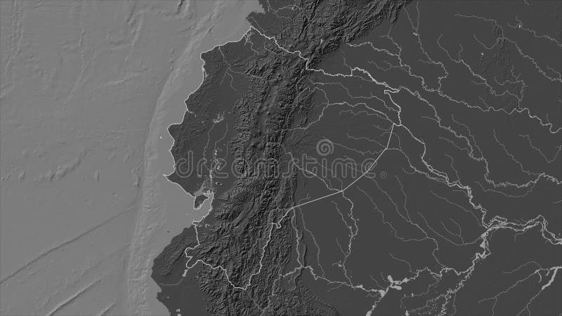 Ecuador outlined. Bilevel stock illustration. Illustration of quito ...