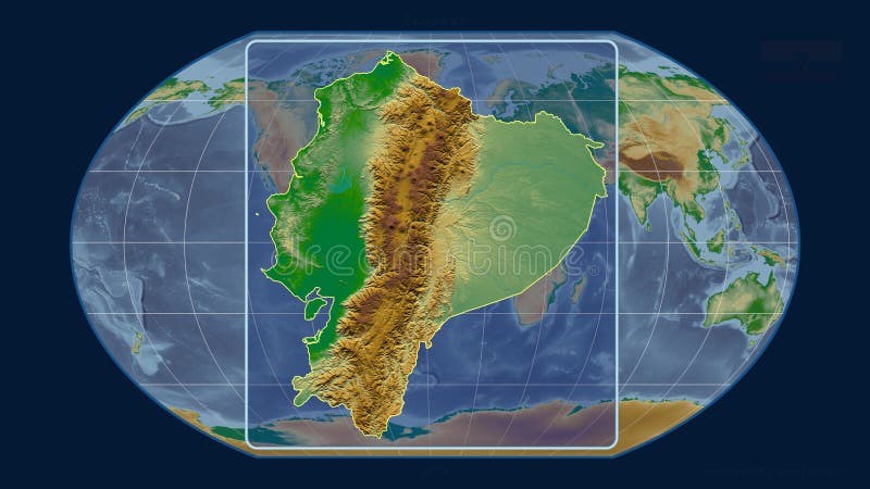 Ecuador - Physical. Kavrayskiy, Centered Stock Illustration ...