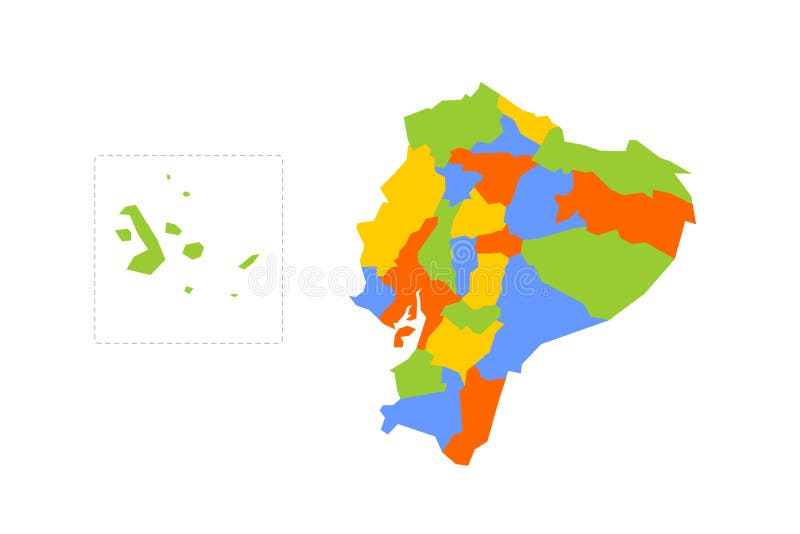 Ecuador Political Map of Administrative Divisions Stock Vector ...