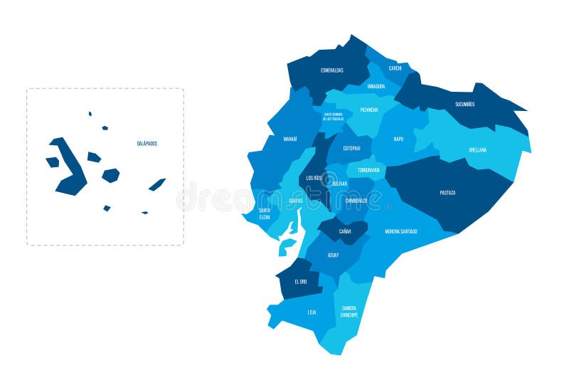 Ecuador Political Map of Administrative Divisions Stock Vector ...