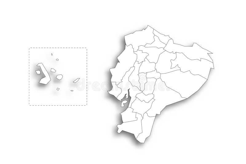 Ecuador Political Map of Administrative Divisions Stock Vector ...