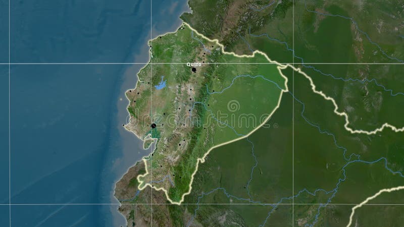 Ecuador - Satellite. Composition, Borders Stock Illustration ...