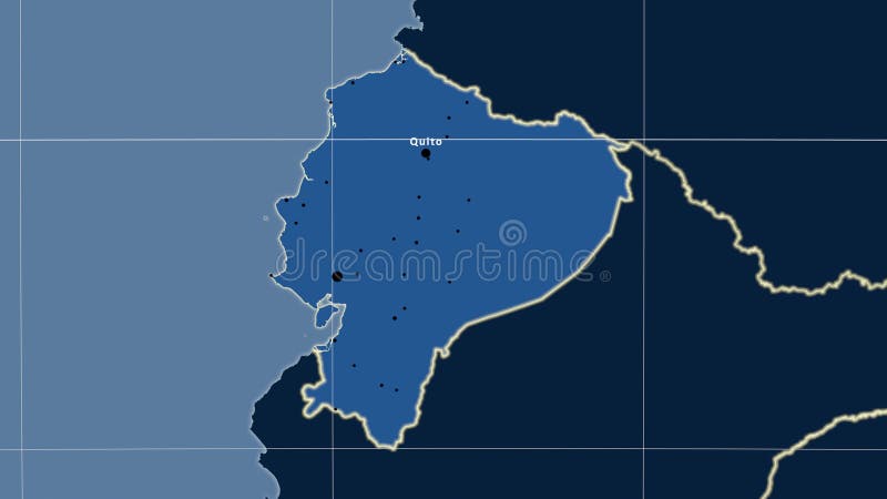 Ecuador Map with Shapes of Regions. Stock Vector - Illustration of ...