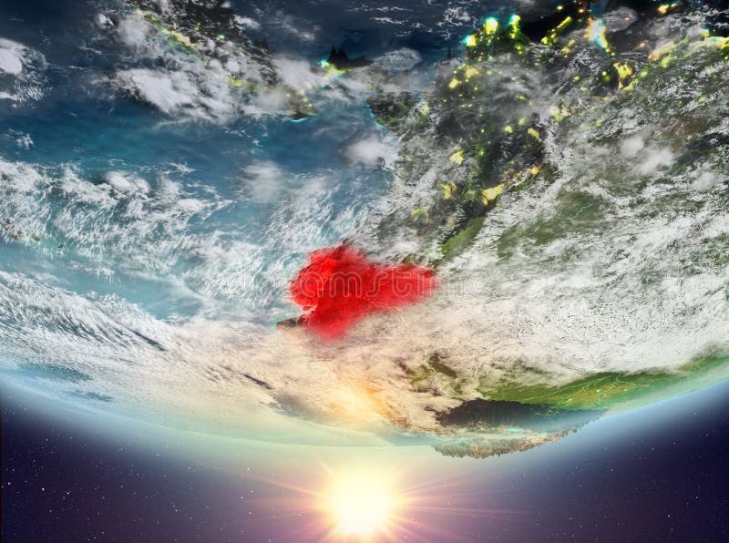 Ecuador with sun stock illustration. Illustration of render - 114607334