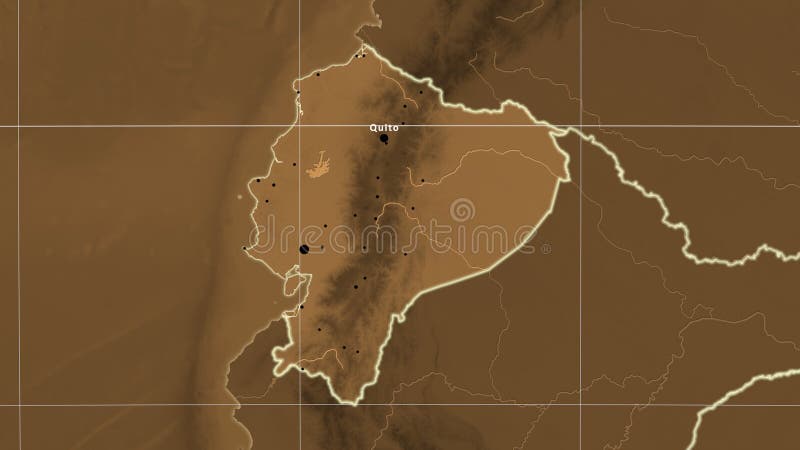 Ecuador - Tint. Composition, Borders Stock Illustration - Illustration ...