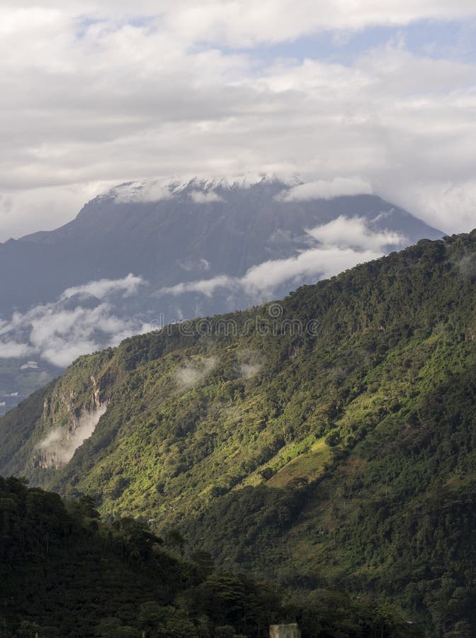 Ecuador Volcano in a Natural Setting Stock Image - Image of landscape ...