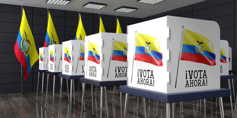 Ecuador - Voting Booths - Election Concept Stock Illustration ...