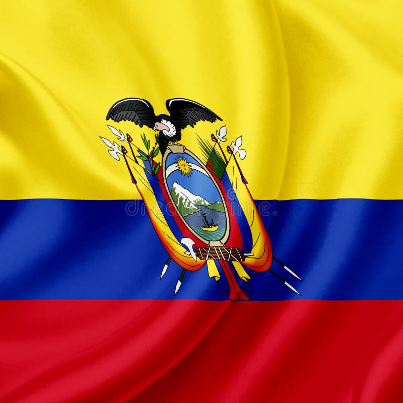 Ecuador waving flag stock illustration. Illustration of retro - 149784342