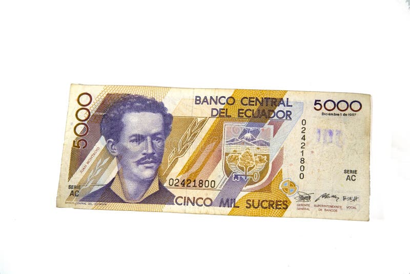 Ecuadorean Sucres (money) stock photo. Image of paper - 2461004