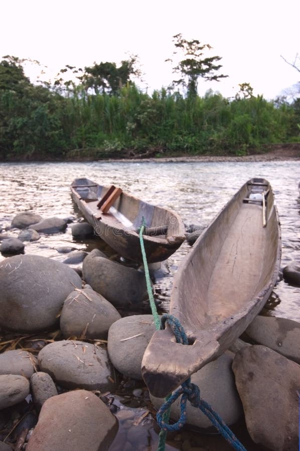 Ecuadorian Canoes stock photo. Image of luxuriant, paddle - 6168762