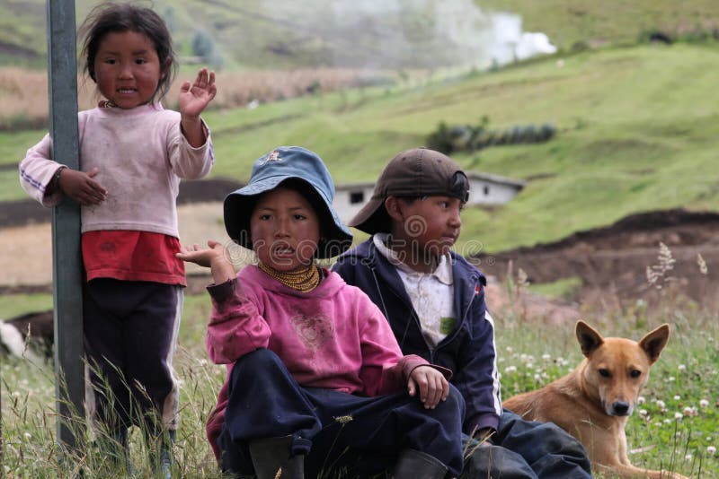 Ecuadorian children editorial stock image. Image of people - 18863064