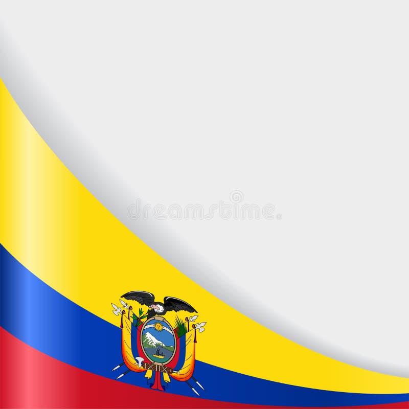 Frame and Border of Ribbon with the Colors of the Ecuador Flag Stock ...