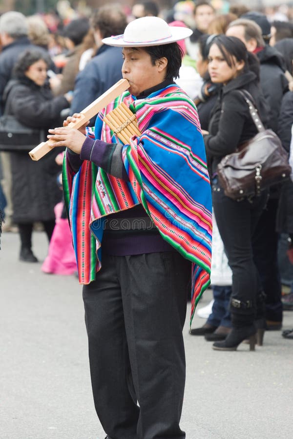 Ecuadorian music player editorial stock image. Image of people - 13803049