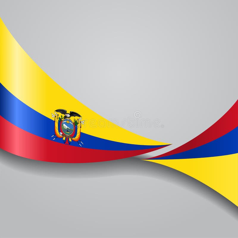 Ecuadorian Wavy Flag. Vector Illustration. Stock Vector - Illustration ...