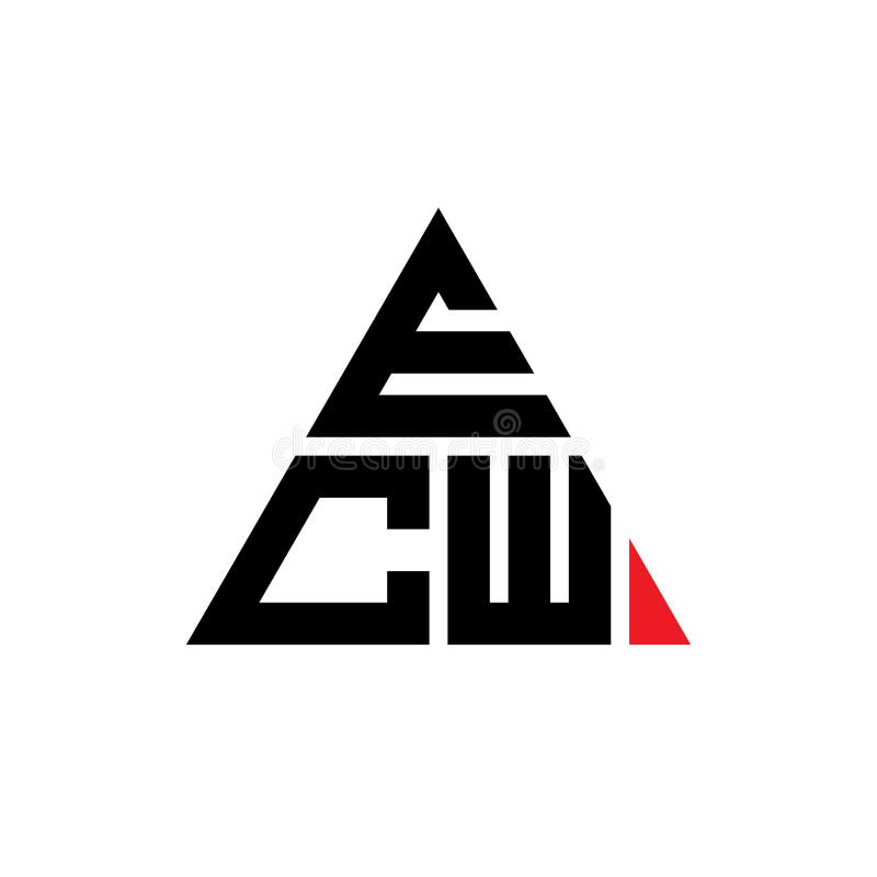 ECW Triangle Letter Logo Design with Triangle Shape. ECW Triangle Logo ...