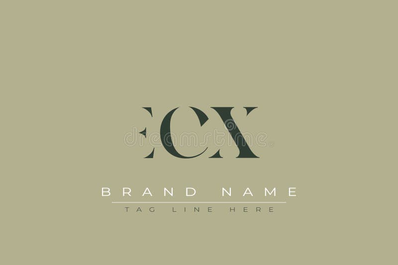 ECX Abstract Letter Logo Design Stock Vector - Illustration of abstract ...