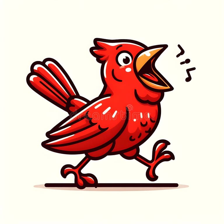 Ed Bird Walking with Mout Set Stock Illustration - Illustration of ...