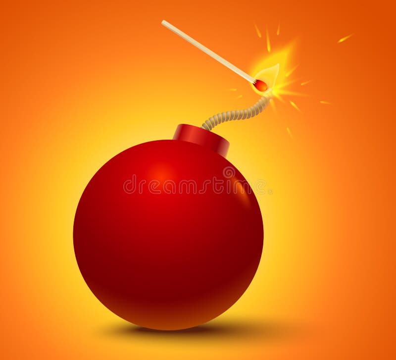 Vector Illustration Bomb Match Fire Sparks Stock Illustrations – 21 ...
