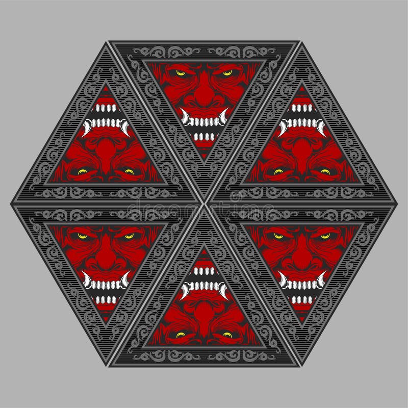 Ed Demon Devil Angry Mascot Head Stock Vector - Illustration of icon ...