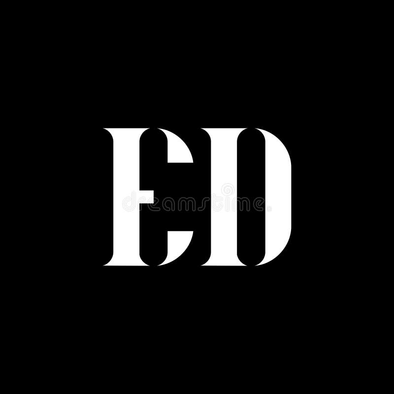 ED E D Letter Logo Design. Initial Letter ED Uppercase Monogram Logo ...