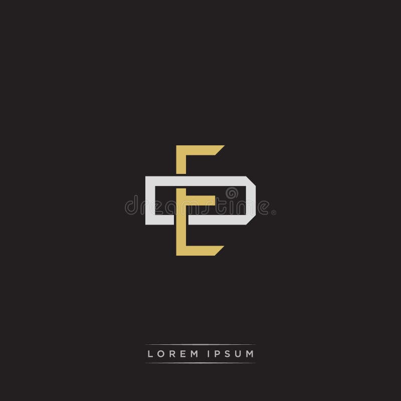 ED Initial Letter Overlapping Interlock Logo Monogram Line Art Style ...