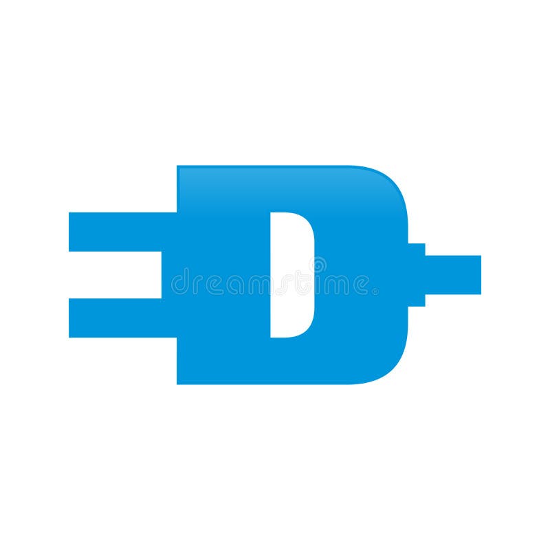 ED Initials Electric Plug Shape Symbol Logo Design Stock Vector ...