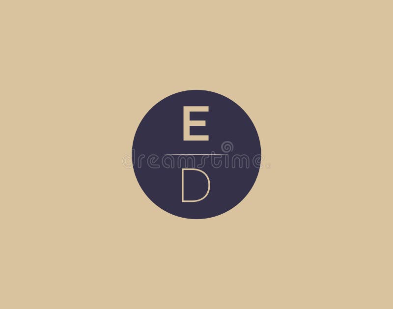 ED Letter Modern Elegant Logo Design Vector Images Stock Vector ...