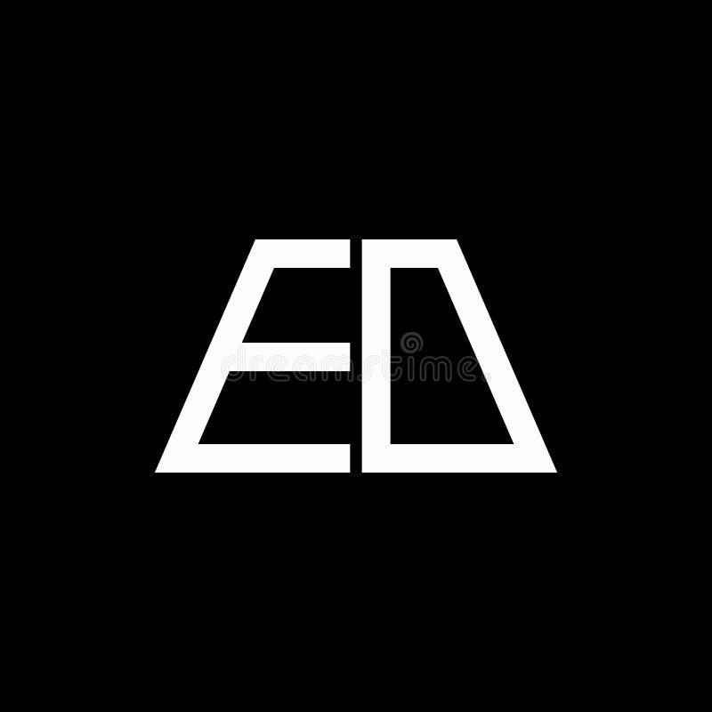 ED Logo Abstract Monogram Isolated on Black Background Stock ...