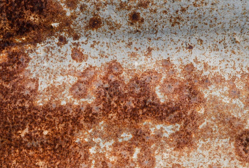 Ed Rust on the Wall of the Container Metal Decayed Crumpled Sheet Wide ...