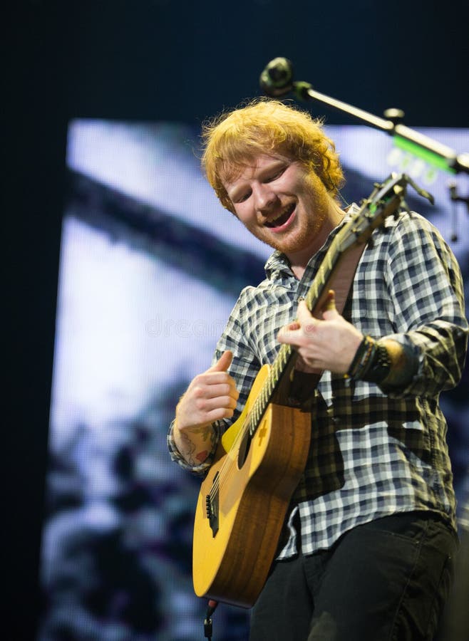 Ed Sheeran in Concert at Prudential Center in New Jersey Editorial ...