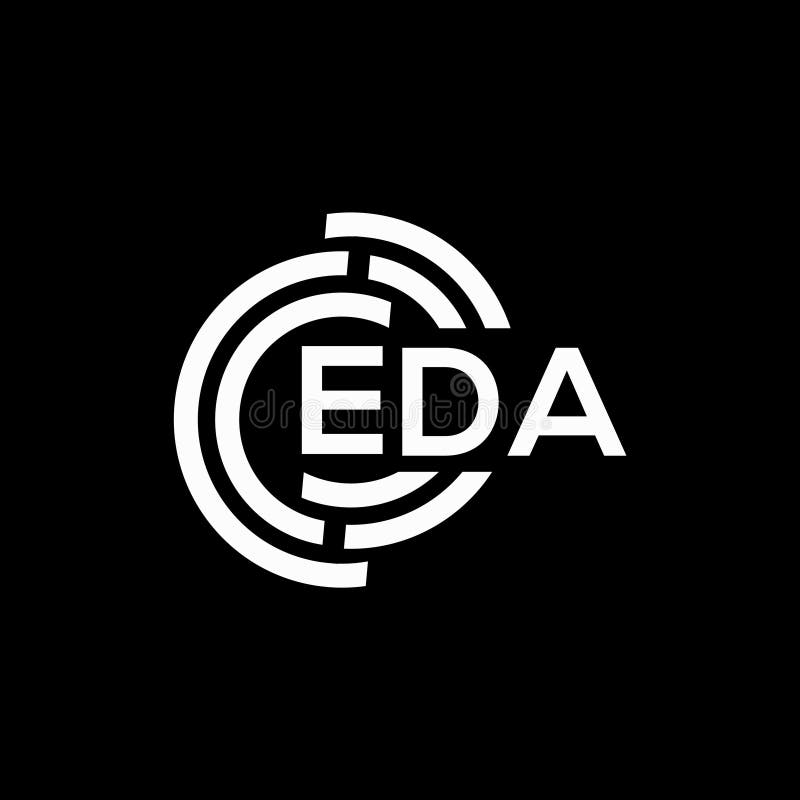 EDA Letter Logo Design on Black Background. EDA Creative Initials ...