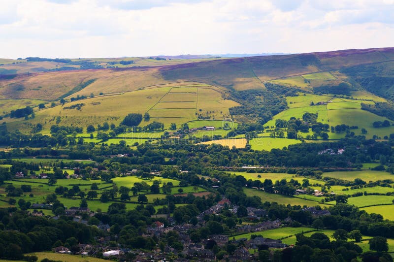 The Edale Valley. stock image. Image of countryside, fields - 97955993