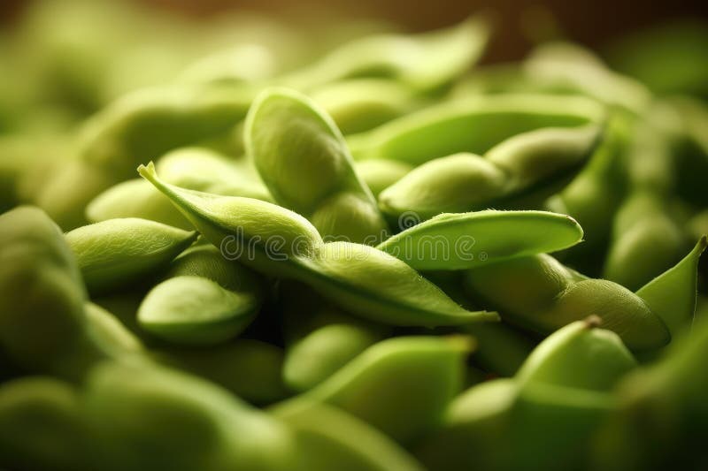 Edamame in a Close-up Shot, Macro Shot - Made with Generative AI Tools ...
