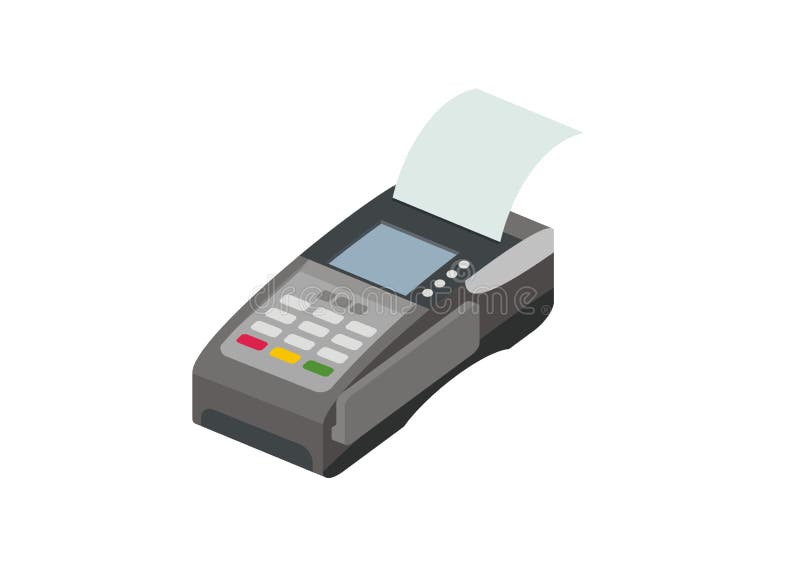 EDC Machine. Simple Illustration in Black and White. Stock Vector ...