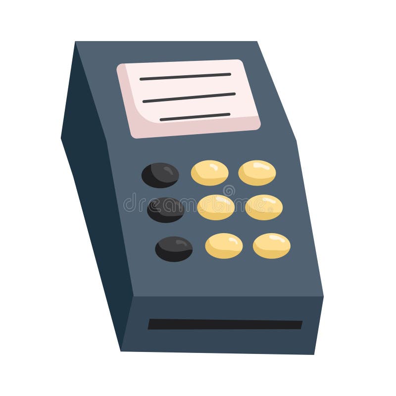 EDC Machine Vector, Edc Machine Clip Art, Payment Terminal Icon Flat Illustration Stock ...