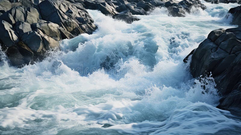 Eddies turbulent water stock illustration. Illustration of deluge ...