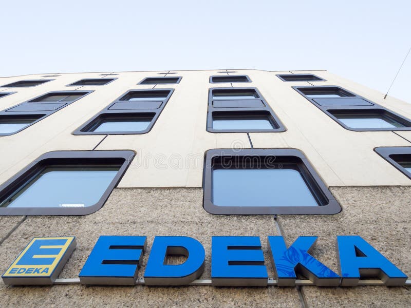 Edeka sign editorial photography. Image of facade, supermarket - 63476017