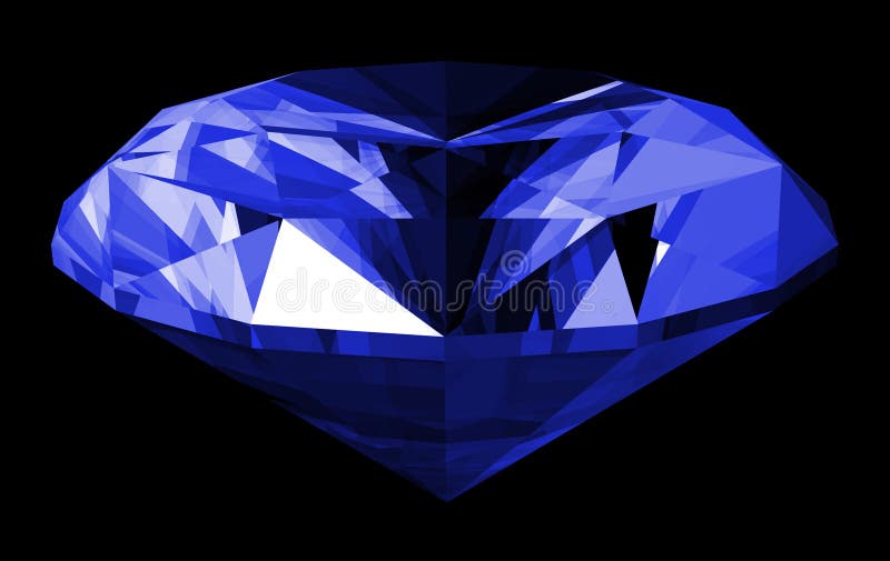 Edelstein Des Saphir-3d Getrennt Stock Abbildung - Illustration von ...