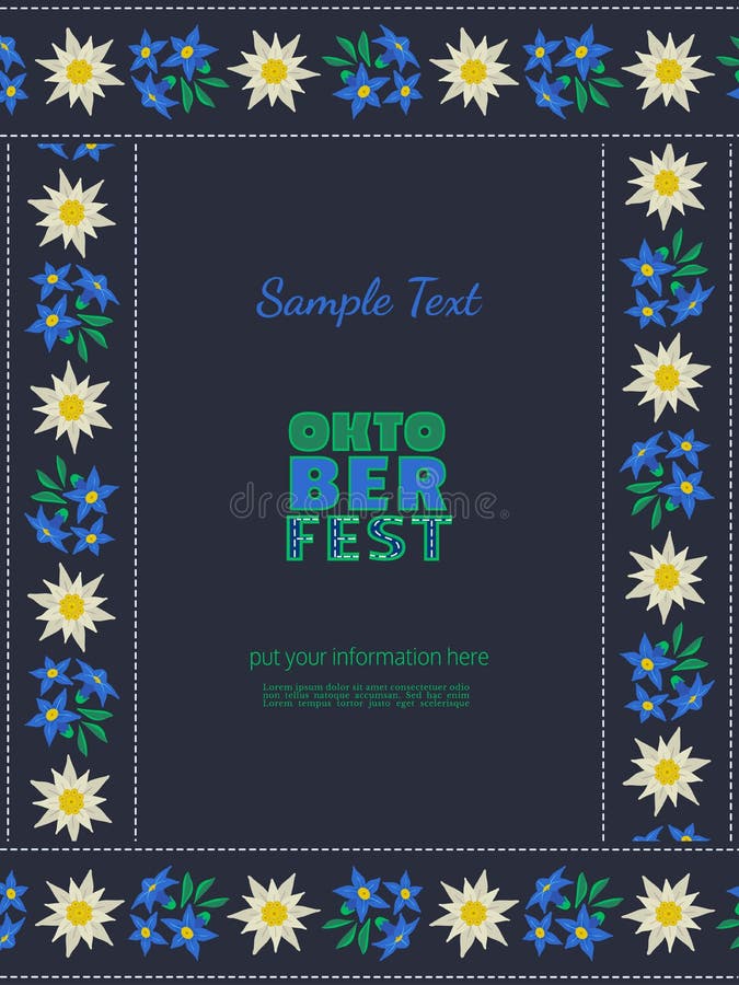 Edelweiss Flower Border Stock Illustrations – 33 Edelweiss Flower ...