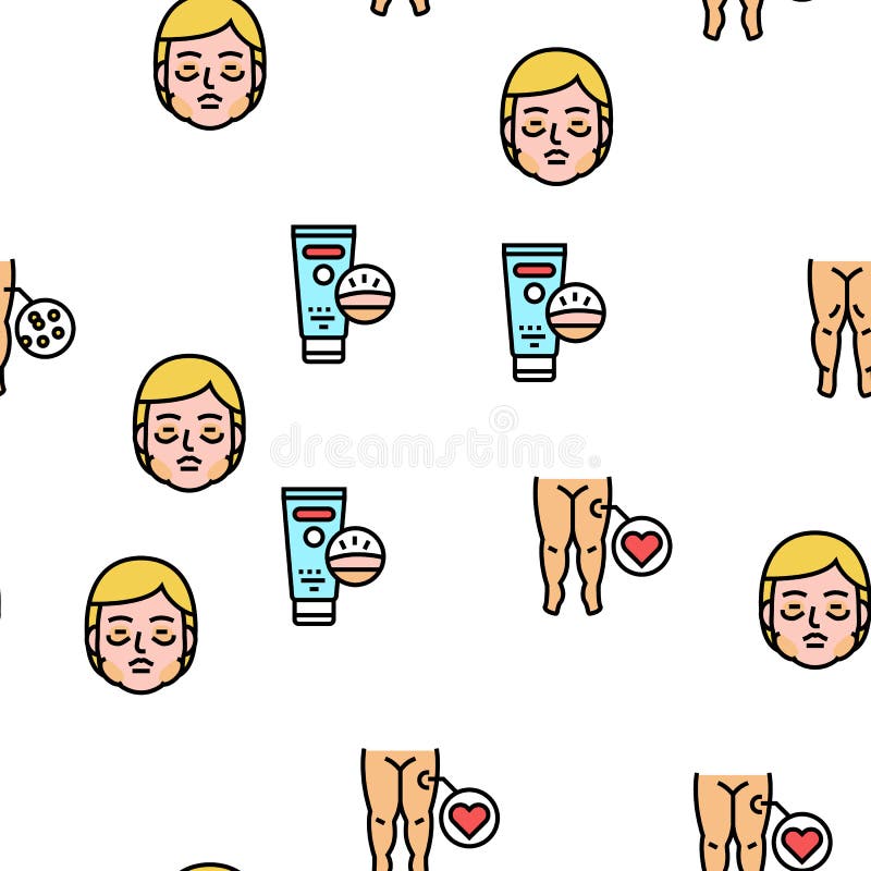 Edema Disease Symptom Vector Seamless Pattern Stock Vector ...