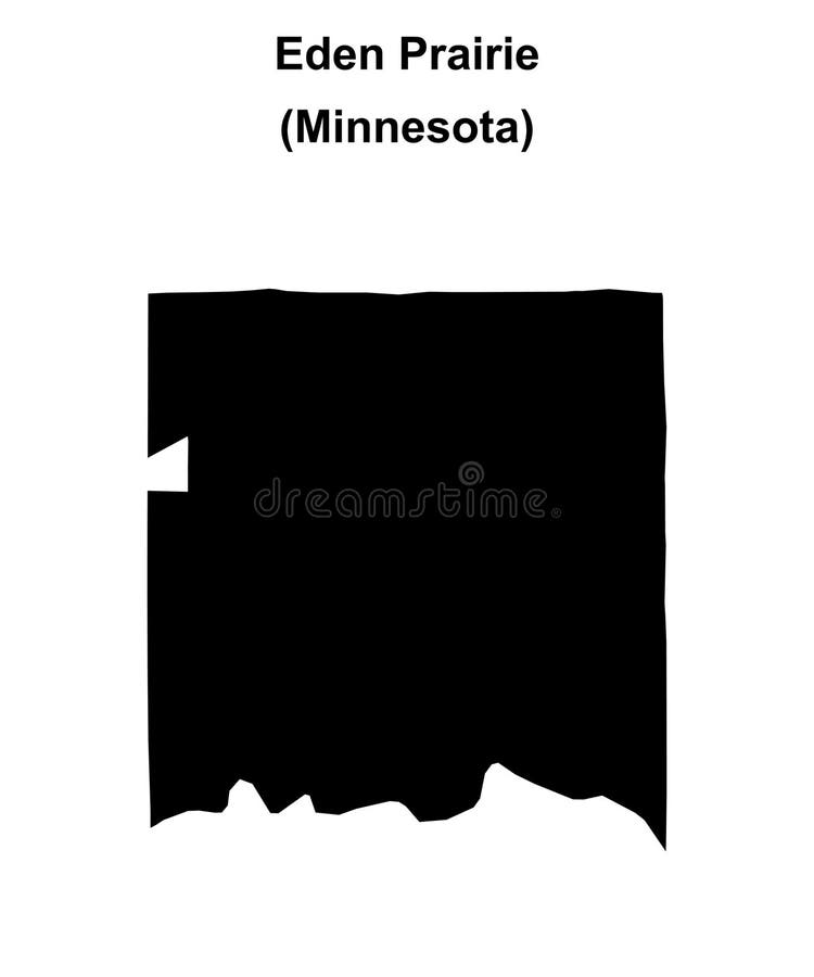 Eden Prairie outline map stock vector. Illustration of outline - 357450260