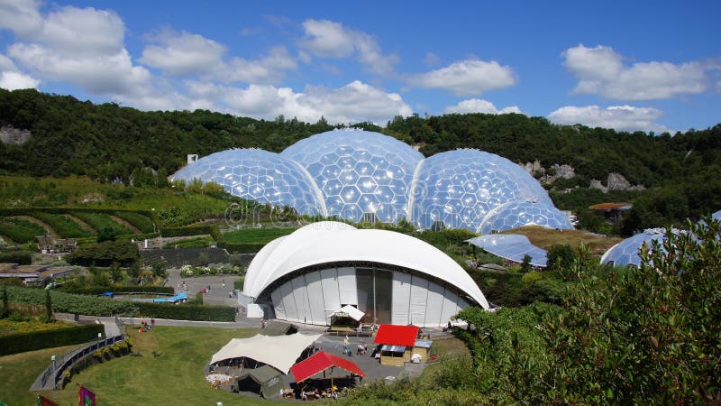 Eden Project Rainforest Dome in St. Austell Cornwall Stock Image ...